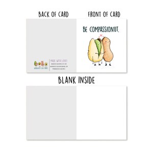 Compassionut Card, Pun Cards, Sympathy Card, Valentines Day Card, Food ...