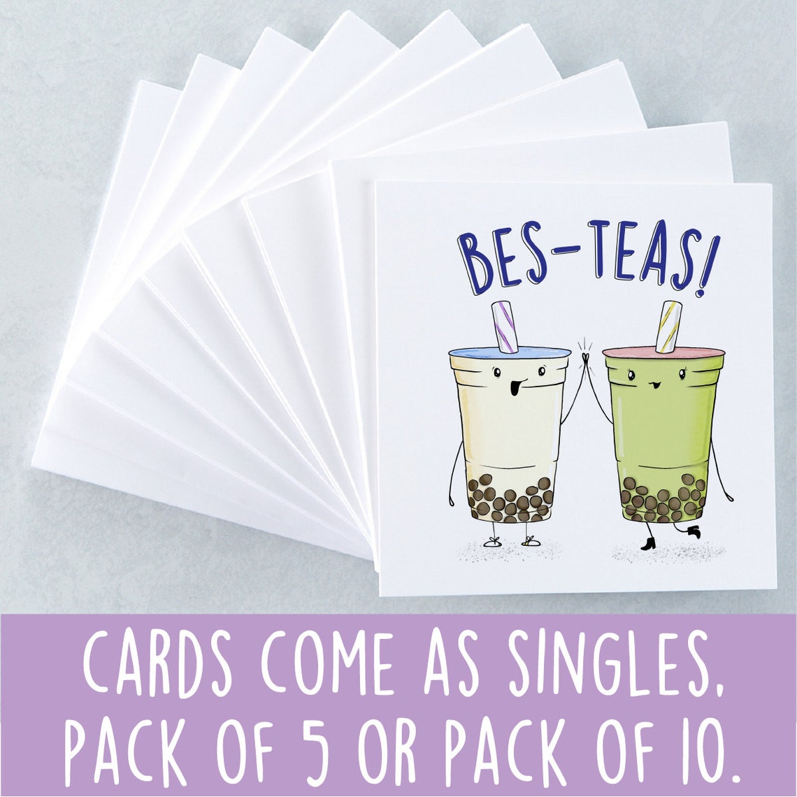 Bes-teas Card Pun Cards Friend Card Best Friend Gift Food - Etsy