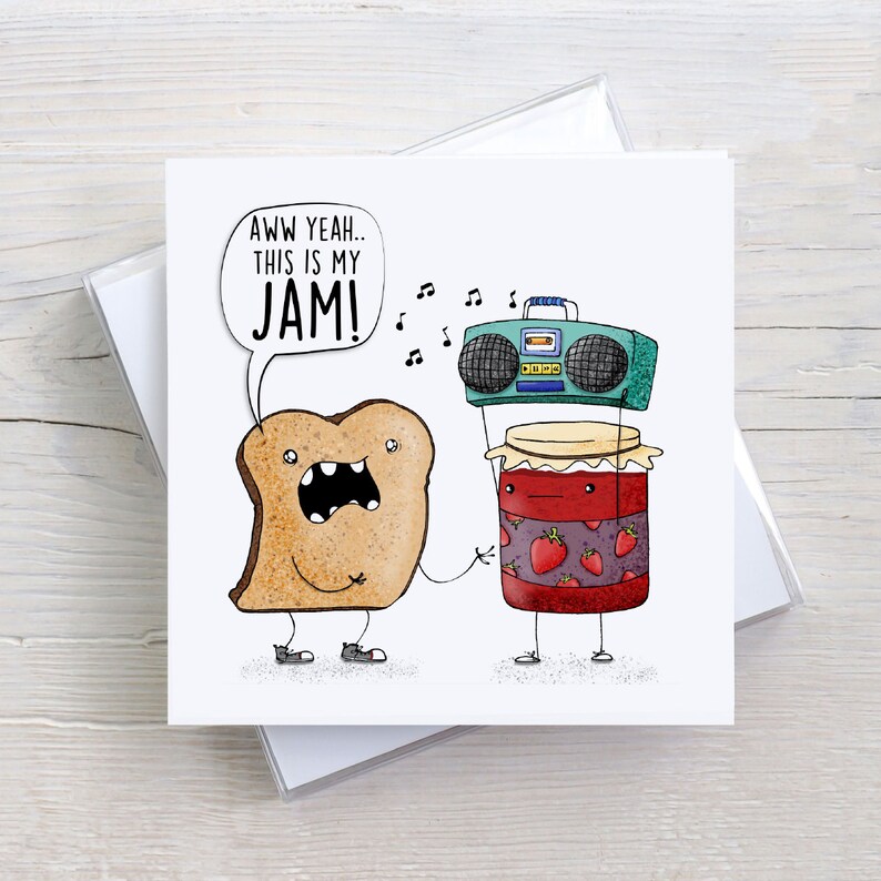 This is My Jam Card Pun Cards Funny Card Food Puns Foodie - Etsy