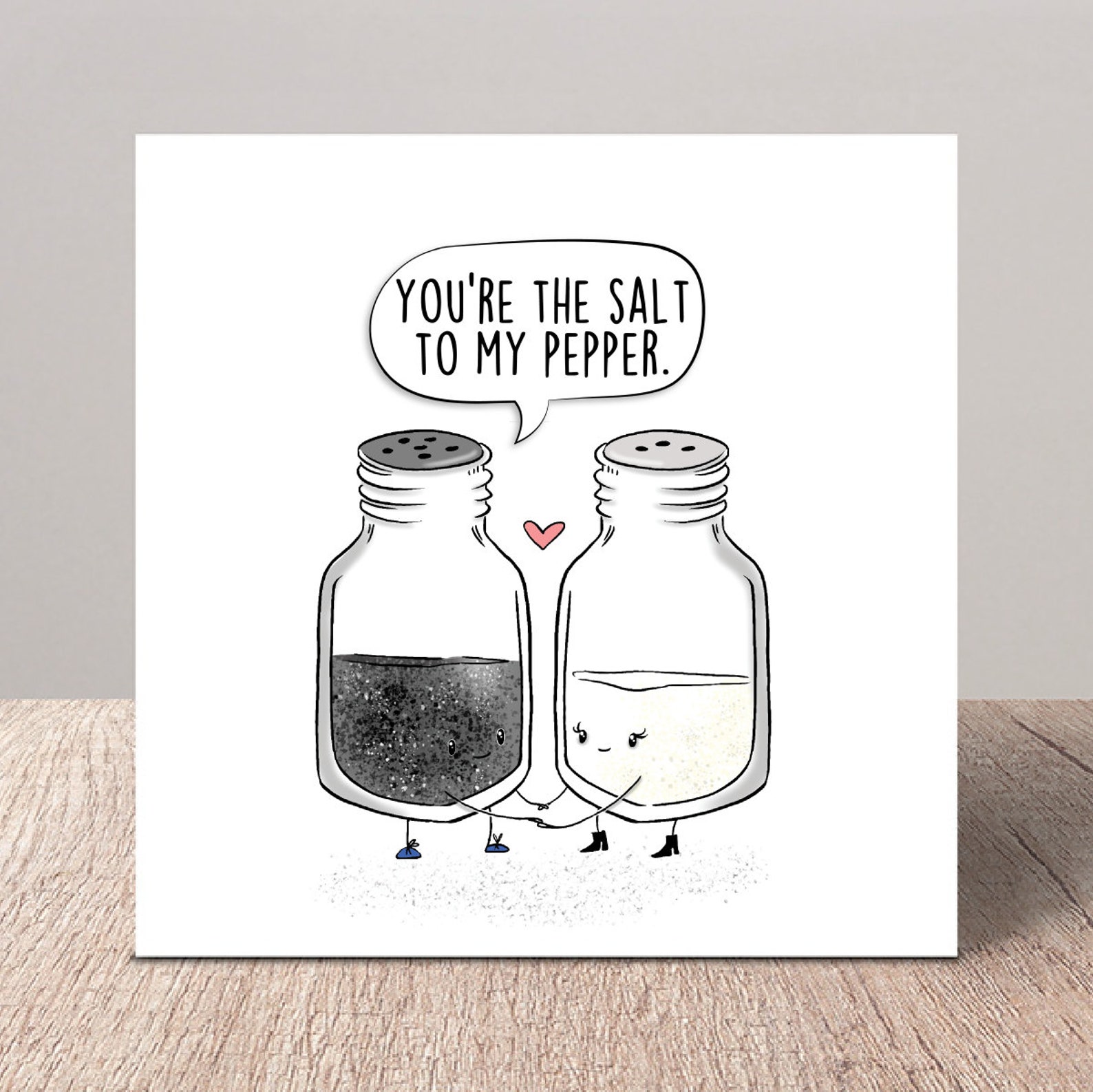 Salt and Pepper Card Valentines Day Cards Valentines Day - Etsy
