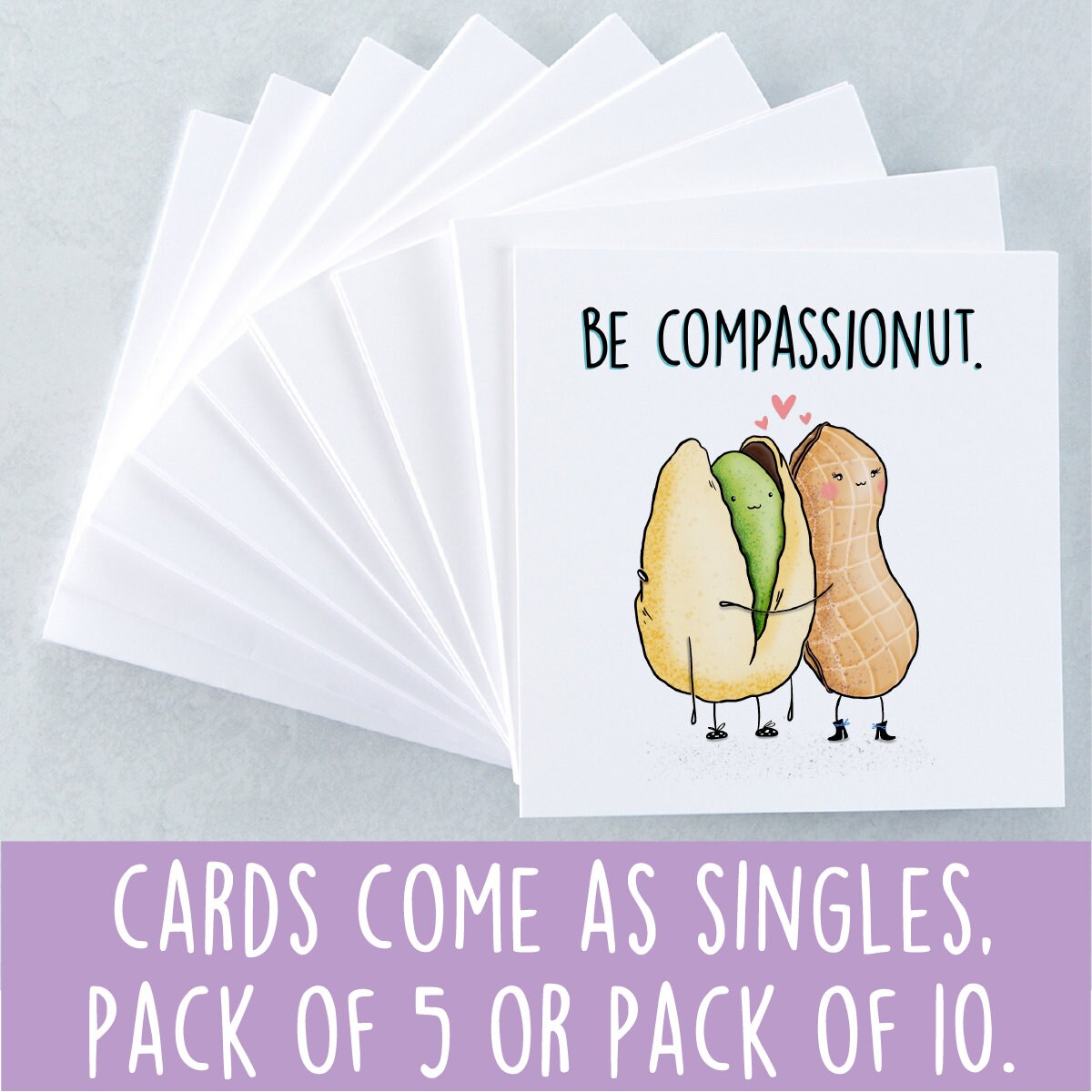 Compassionut Card Pun Cards Sympathy Card Valentines Day - Etsy