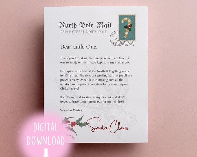 Letter From Santa, Santa Letter, North Pole Letter, Letter From Santa ...