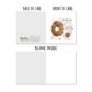Donut Dad Card, Love Card, Valentines Day Cards, Valentines Day Card ...