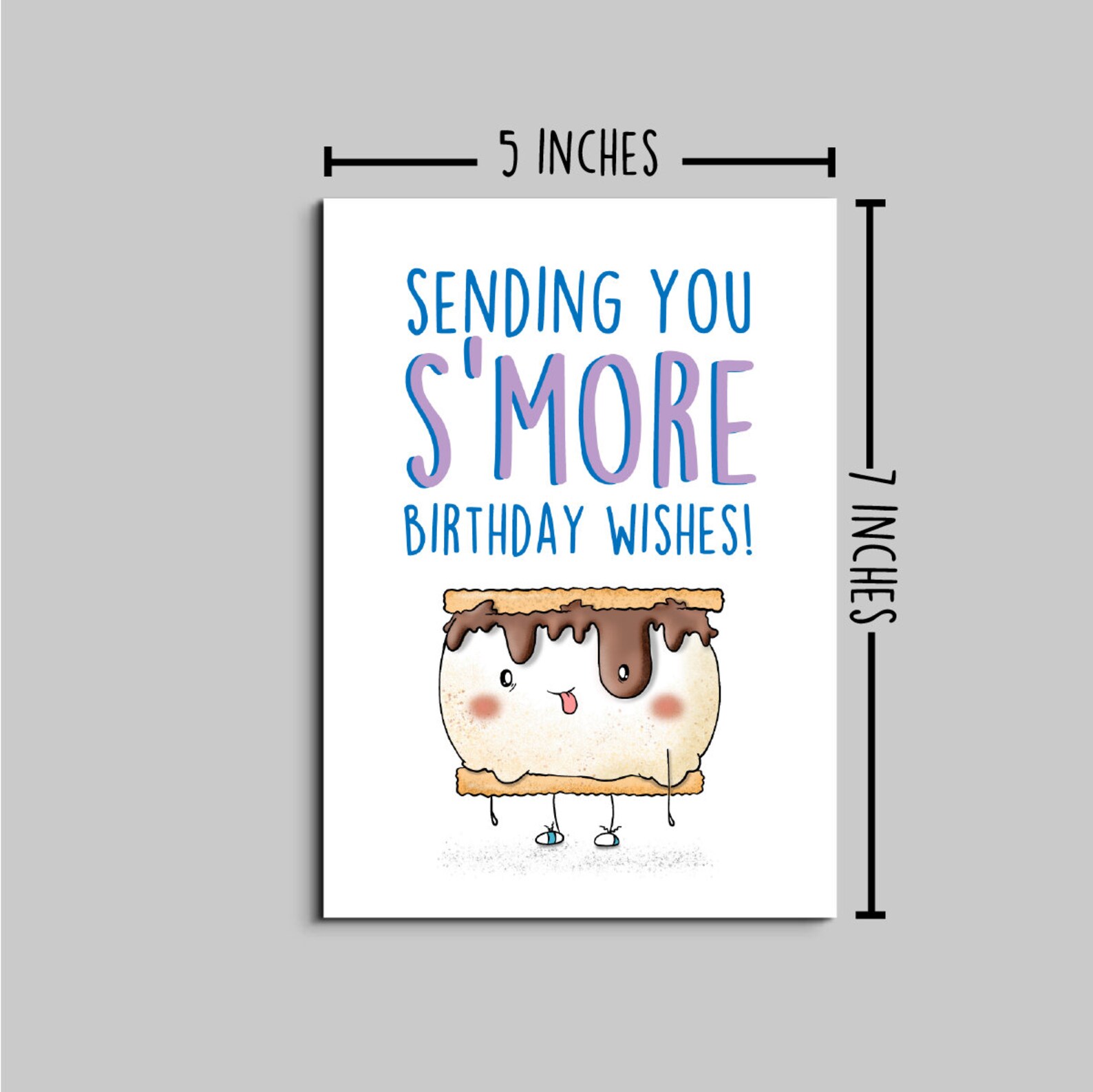 Smore Birthday Card Happy Birthday Card Kids Birthday Card - Etsy