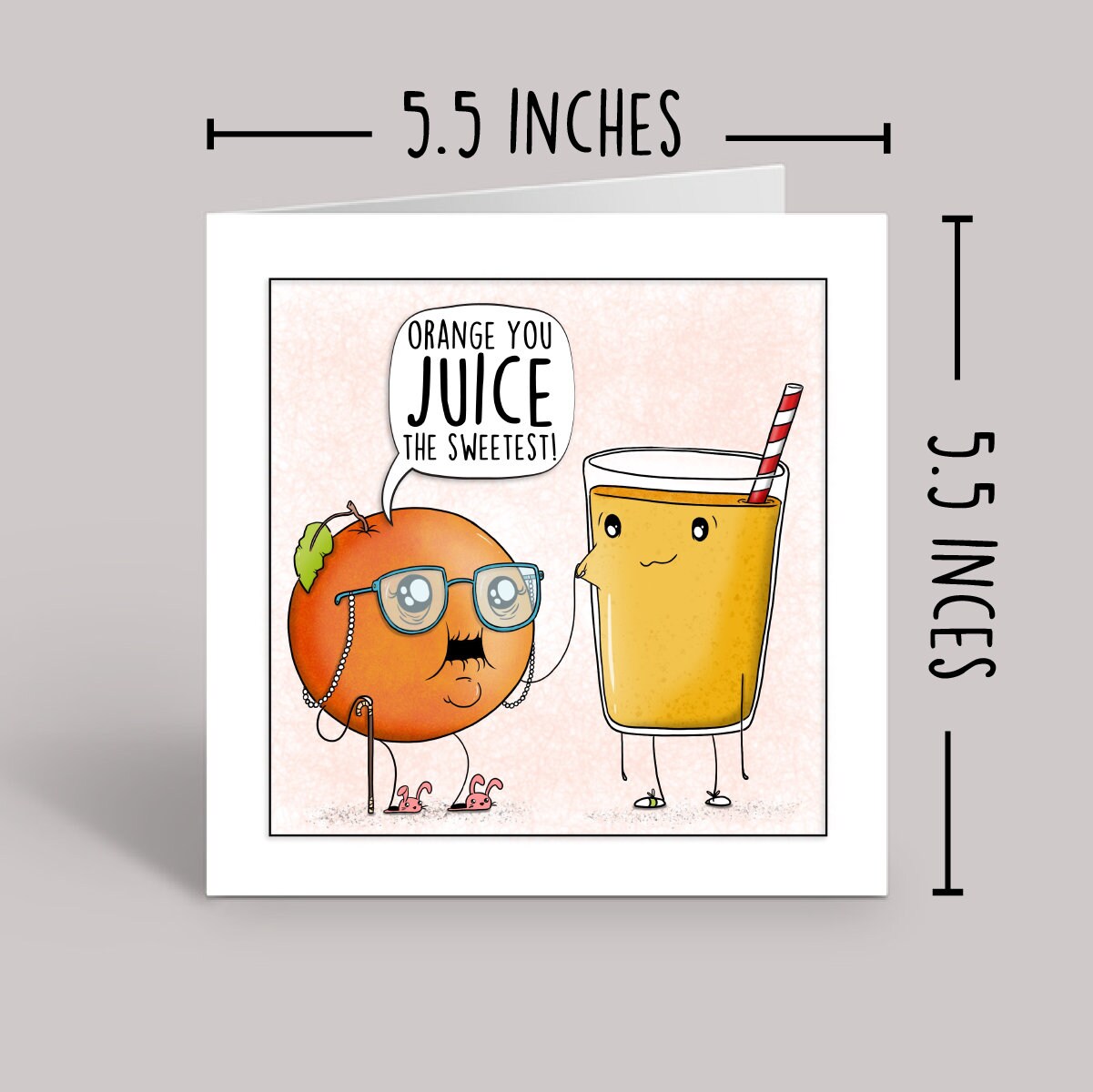 Orange Juice Card Pun Cards Funny Card Food Puns Foodie - Etsy