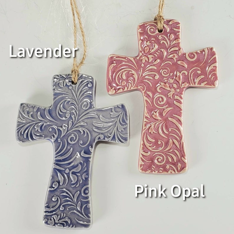 Ceramic Cross Ornament Handmade Textured Pottery Wall Art - Etsy