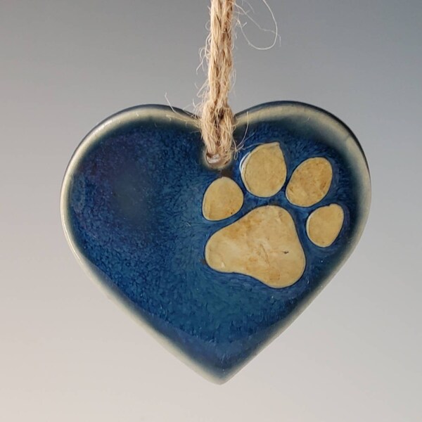 Clay Paw Print Memorial - Etsy