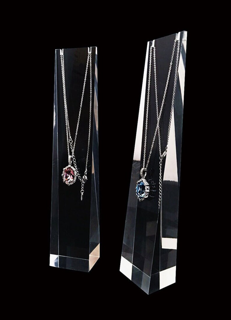 Set of 2 Pcs Beautiful Clear Acrylic Necklace Display Stands - Etsy