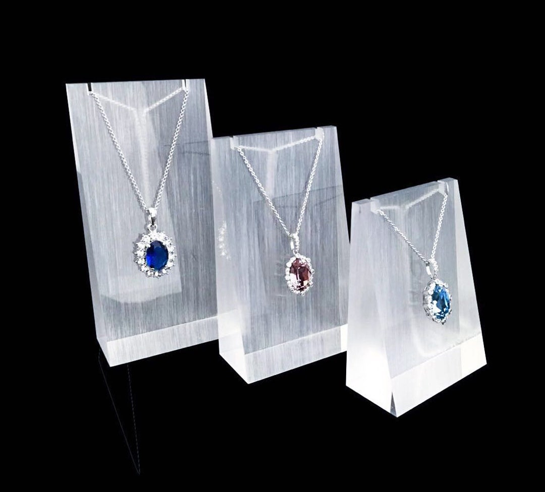Acrylic Necklace Display Blocks Stands Holder Jewelry Fine - Etsy