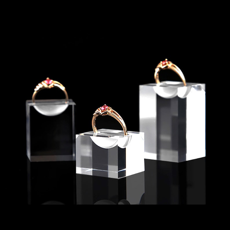 Beautiful Modern Premium Grade Clear Acrylic Ring Holder - Etsy