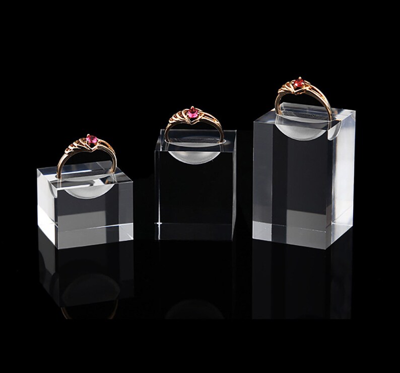Beautiful Modern Premium Grade Clear Acrylic Ring Holder - Etsy