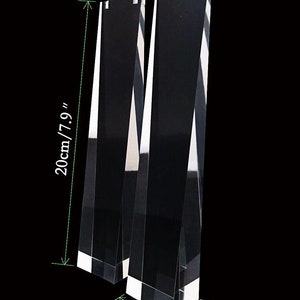 Set of 2 Pcs Beautiful Clear Acrylic Necklace Display Stands Modern ...