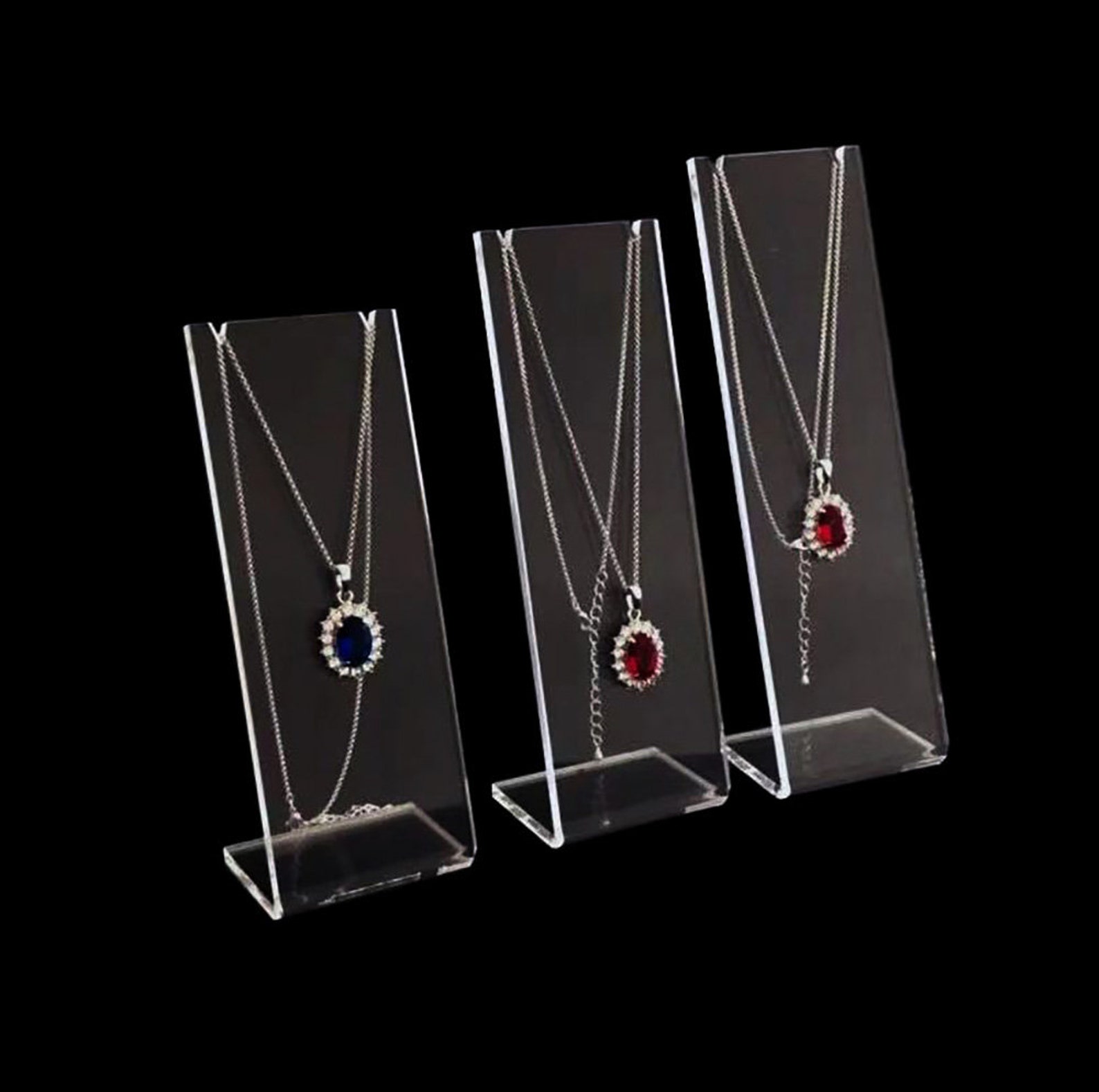 Necklace Display Stands Panel Modern Design Premium Quality Clear ...