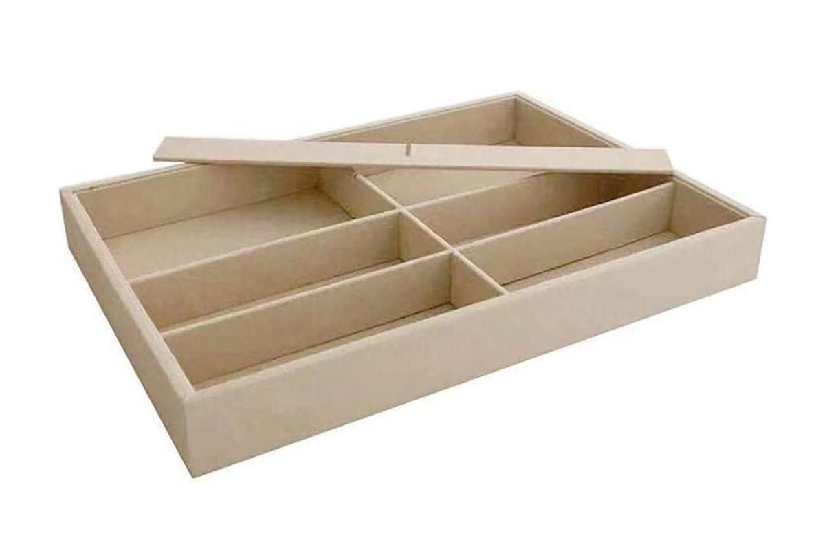 Large Sunglasses Eyewear Tray, Beige Velvet Accessaries Stackable ...