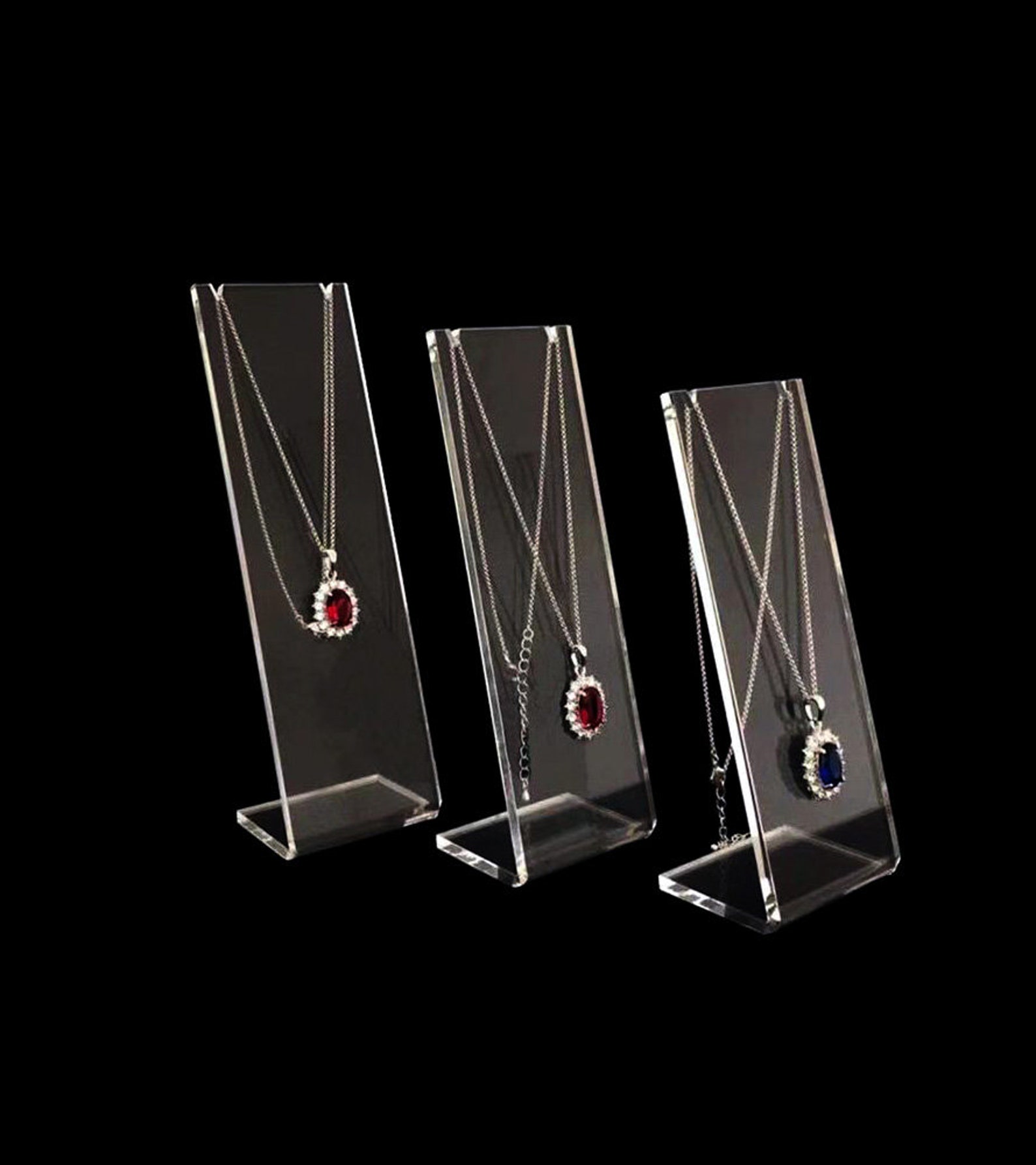Necklace Display Stands Panel Modern Design Premium Quality Clear ...