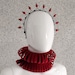 Red Fringe Velvet Choker Collar / Crown / Bib Necklace / Elegant Neck ...
