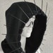 Winter Black Hood / Zip Tie Unisex Hooded Scarf / Warm Fleece Headcover ...