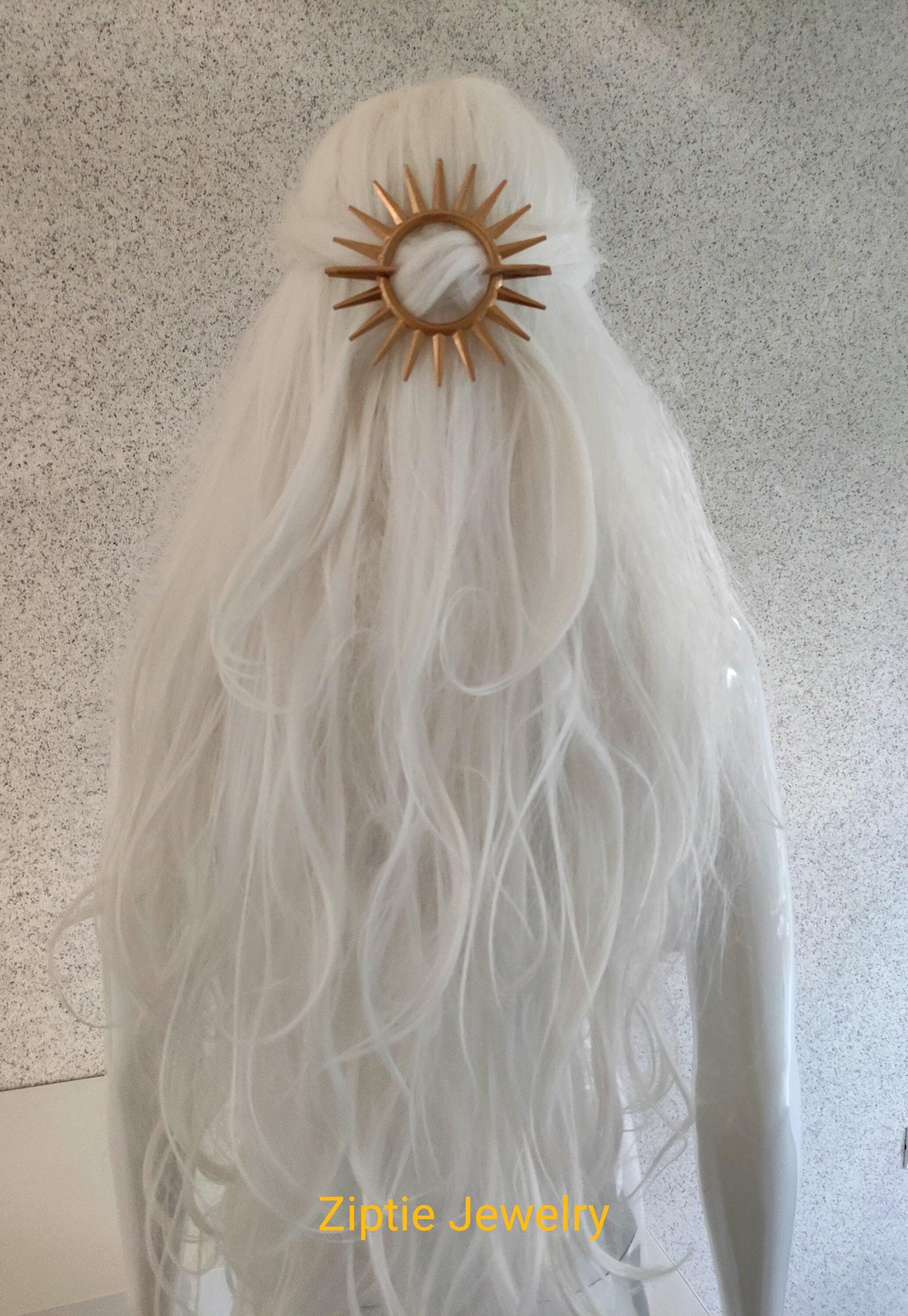 Unique Gold Sunburst Hair Pin - Lightweight, Sturdy & Comfortable 3D ...