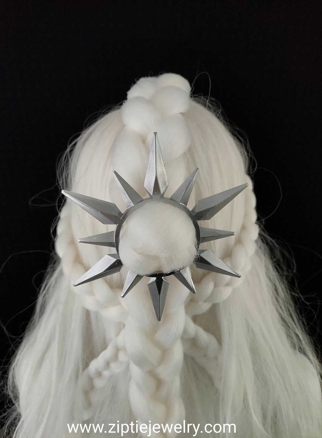 Silver or Gold Sunburst Hair Bun Crown - Etsy