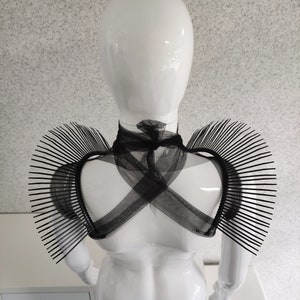 Short Removable Shoulder Pads / Zip Tie Spike Shoulder Pads / Black ...