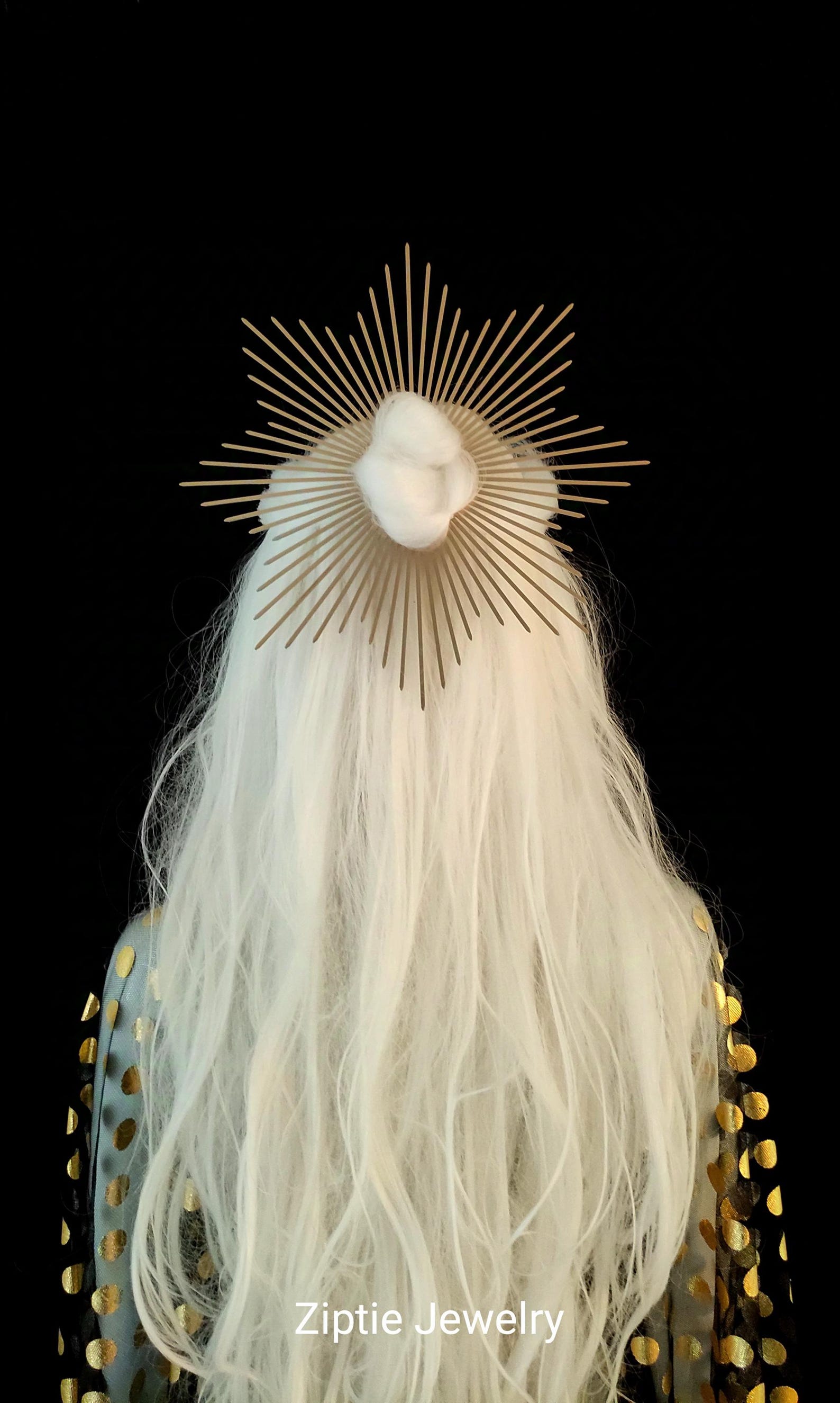 Gold Spike Star Hair Bun Band | Lightweight Bun Accessory | Unique Head ...