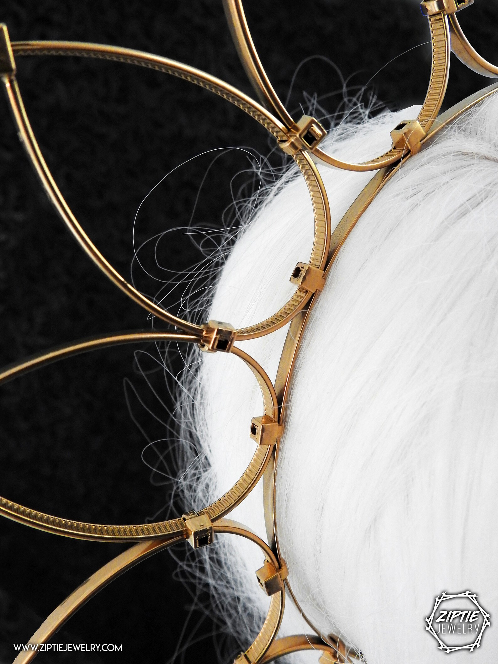 Gold Halo Crown / Zip Tie Halo Headpiece / Halo Headband / Festival ...