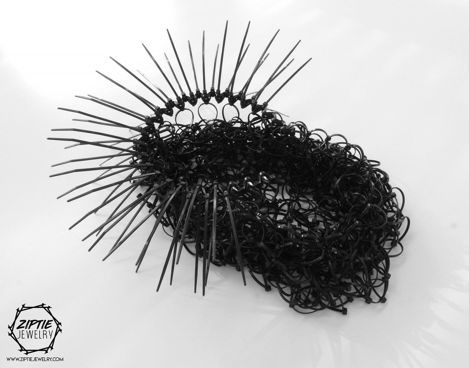 Spiked Headband Crown With Hair Net /renaissance Striking Zip - Etsy