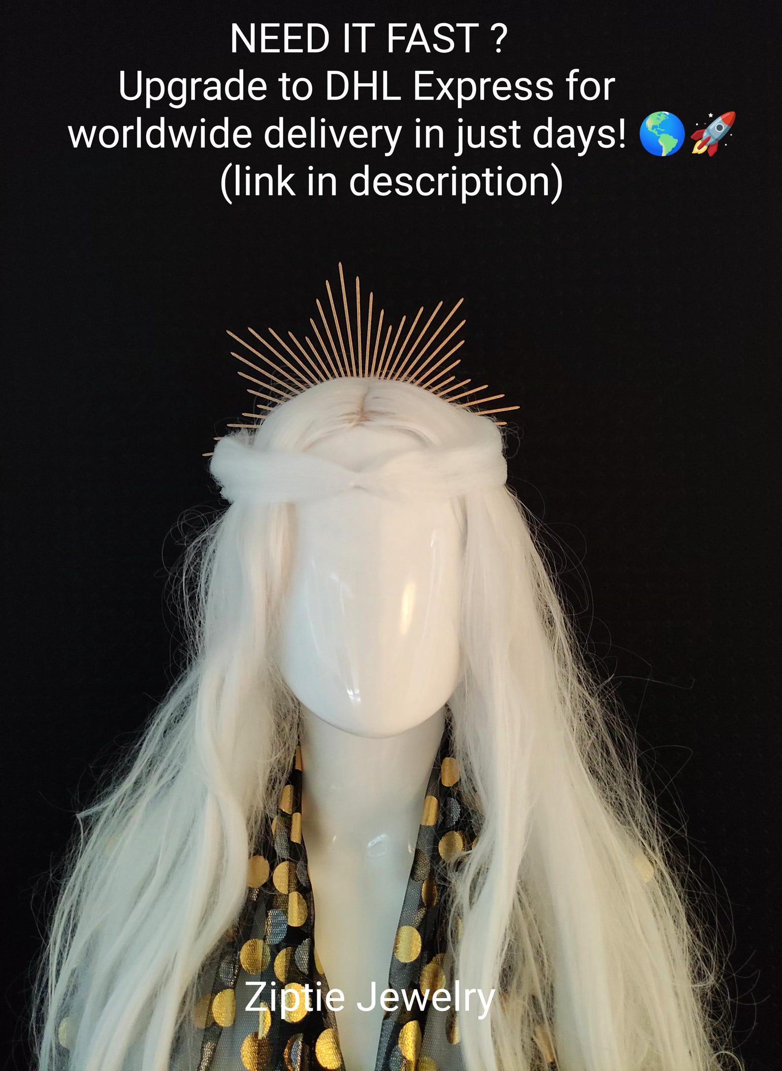 Gold Spike Star Hair Bun Band | Lightweight Bun Accessory | Unique Head ...