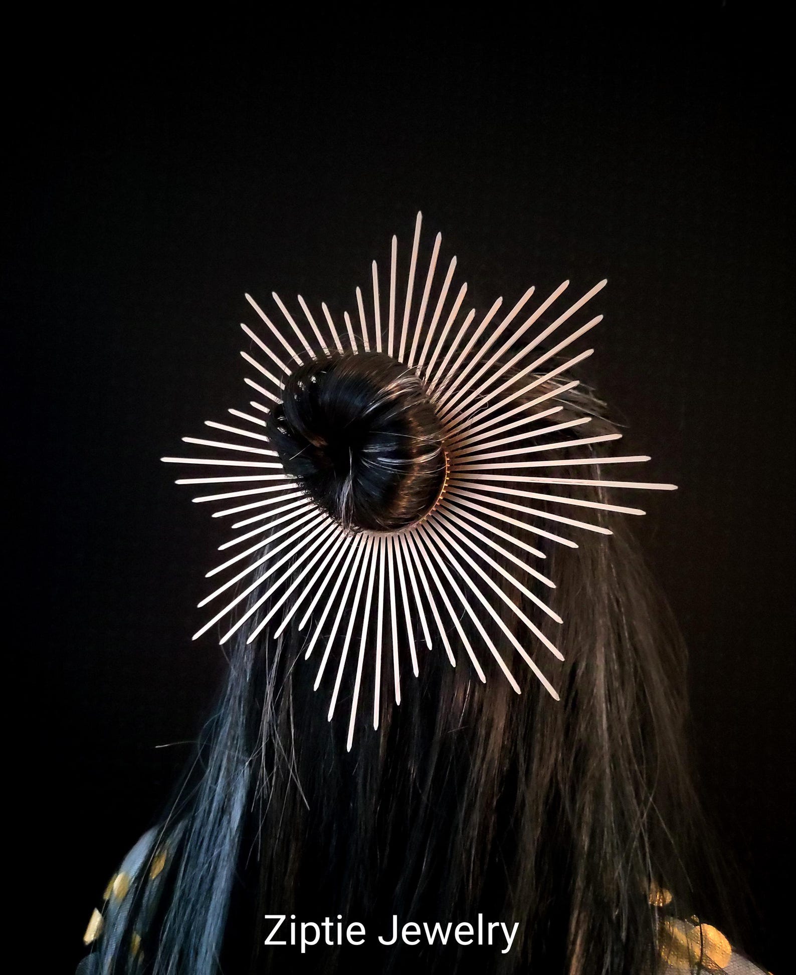 Gold Spike Star Hair Bun Band | Lightweight Bun Accessory | Unique Head ...