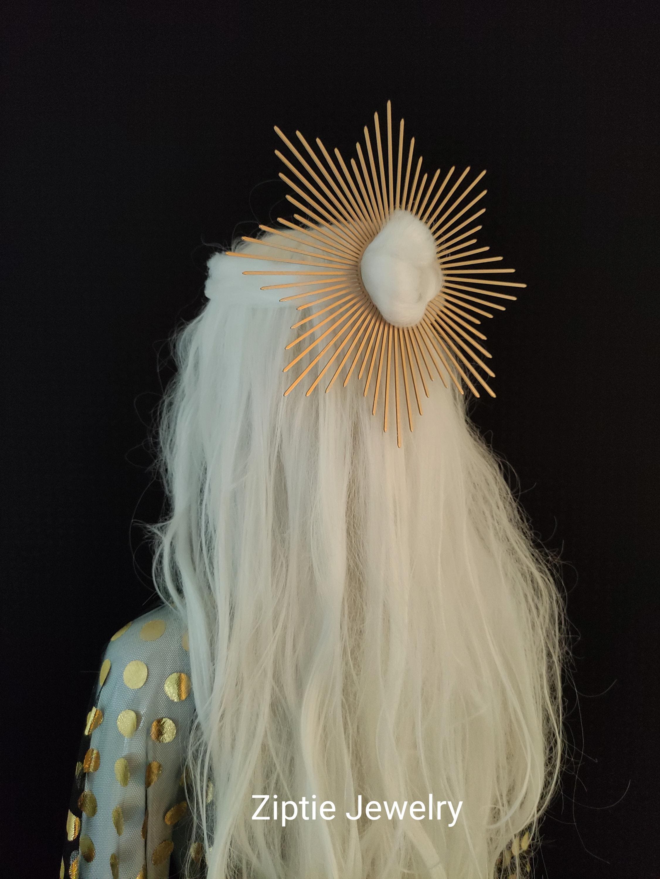 Gold Spike Star Hair Bun Band | Lightweight Bun Accessory | Unique Head ...