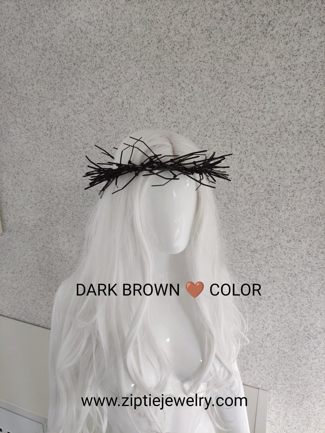 Dark Brown Jesus Thorns Crown / Dark Brown Religious Headpiece ...