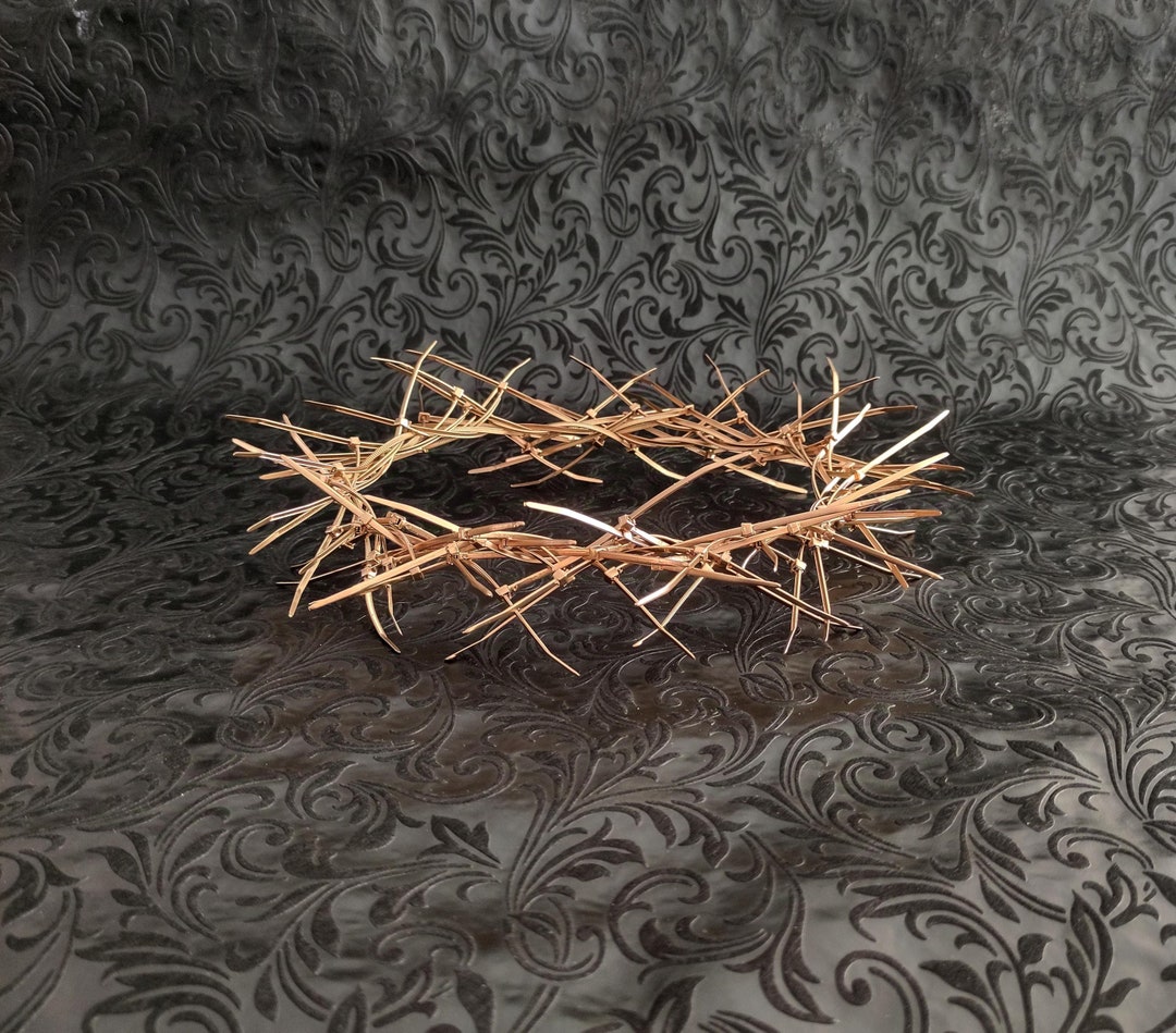 Gold Zip Ties Thorns Crown / Gold Spike Headpiece / Crucifix Crown of ...