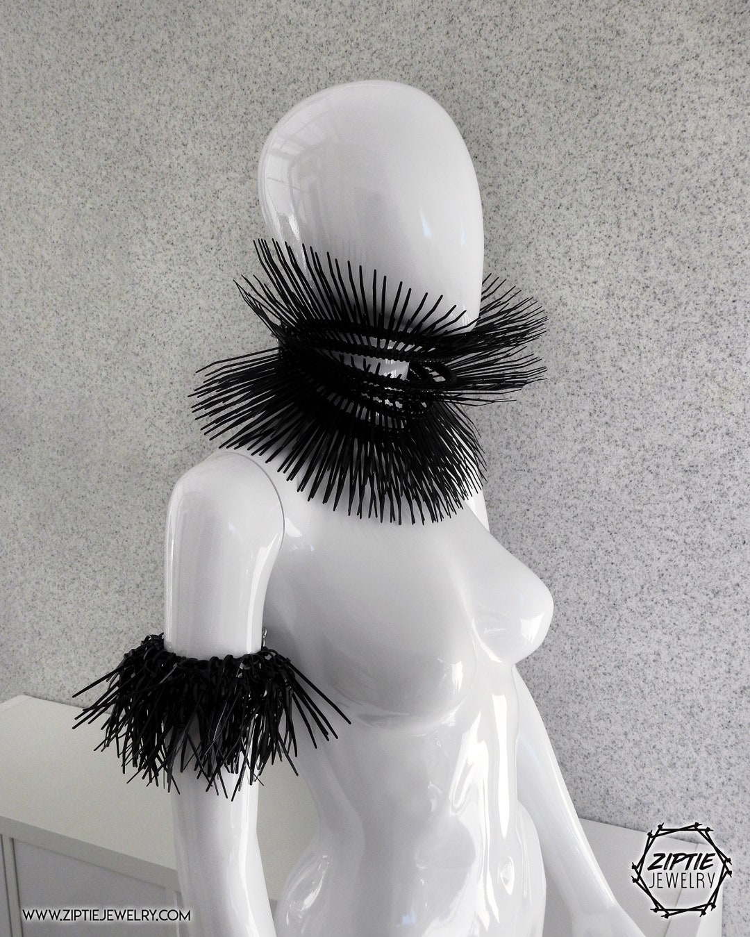 Black Spike Choker / Black Neckiece / Spike Collar / Unisex Neck ...