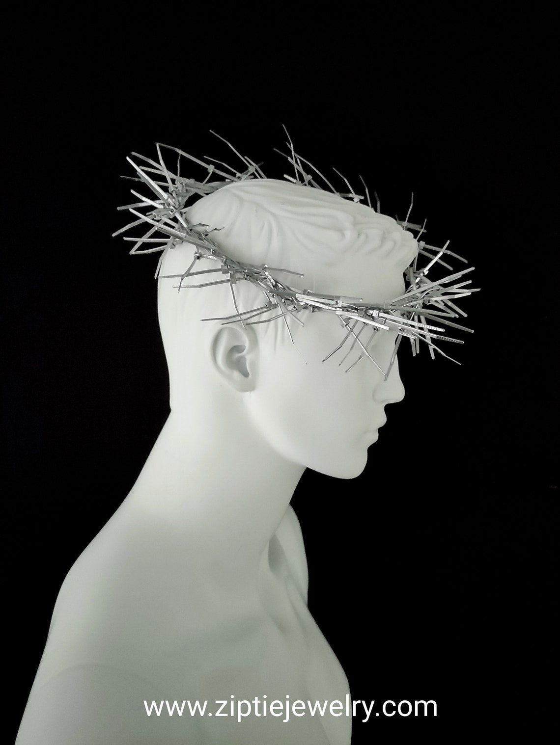 Silver Zip Ties Jesus Thorns Crown / Silver Religious Headpiece ...