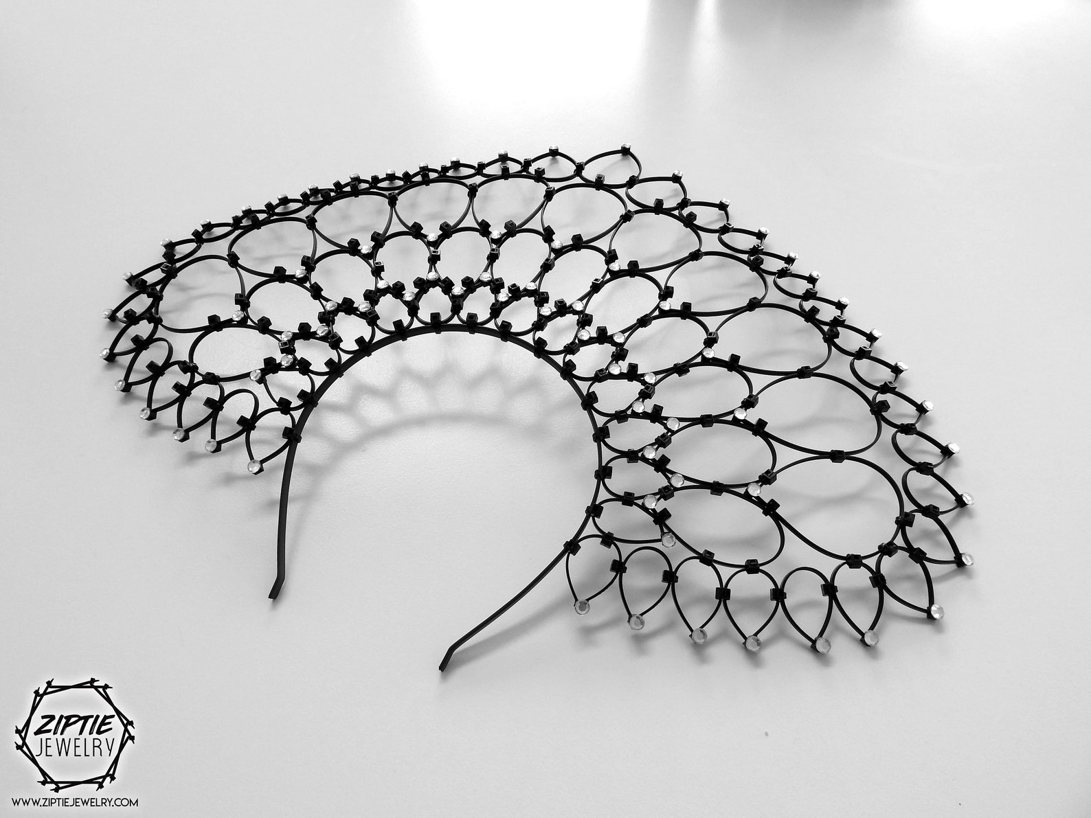 Super Light Black Crown / Zip Tie Halo Crown / Large Headdress / Huge ...