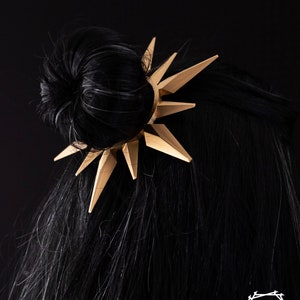 Gold Sun Hair Bun Crown / Halo Crown - Etsy