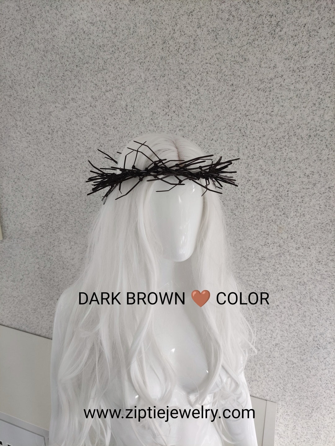 Dark Brown Jesus Thorns Crown / Dark Brown Religious Headpiece - Etsy