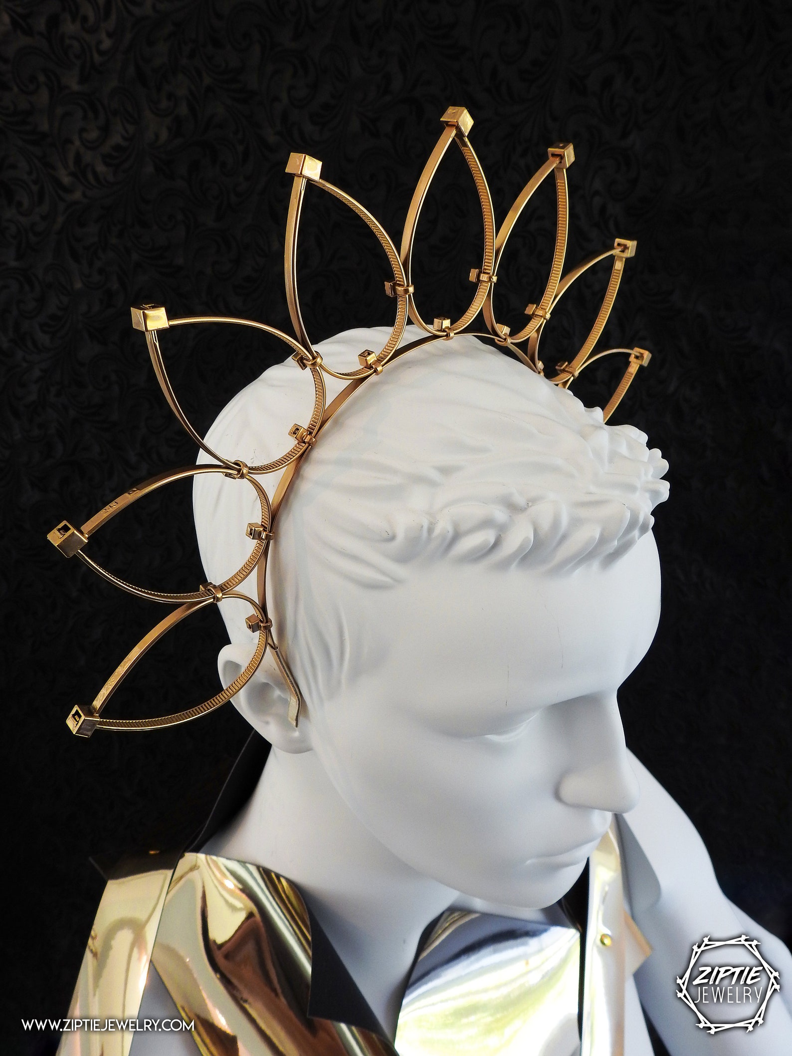 Gold Halo Crown / Zip Tie Halo Headpiece / Halo Headband / Festival ...