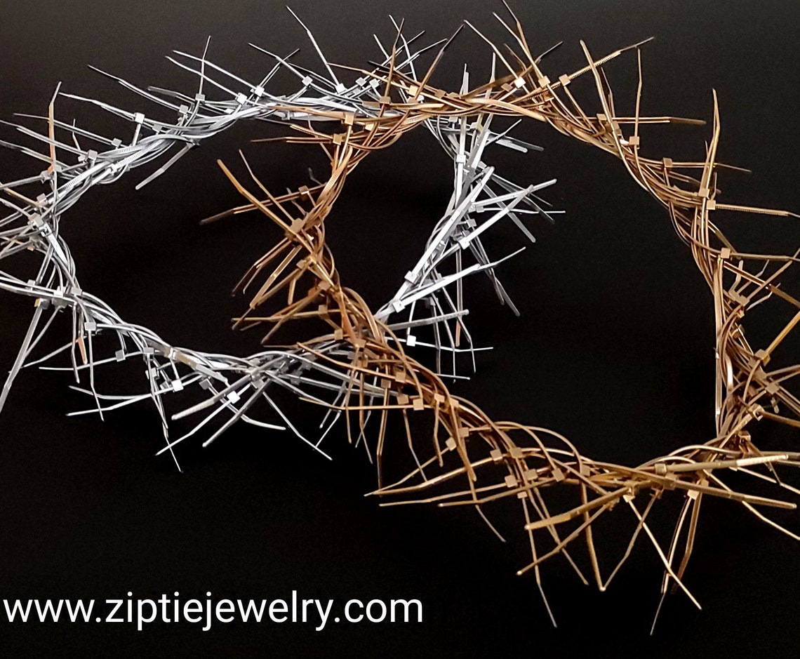 Silver Zip Ties Jesus Thorns Crown / Silver Religious Headpiece ...
