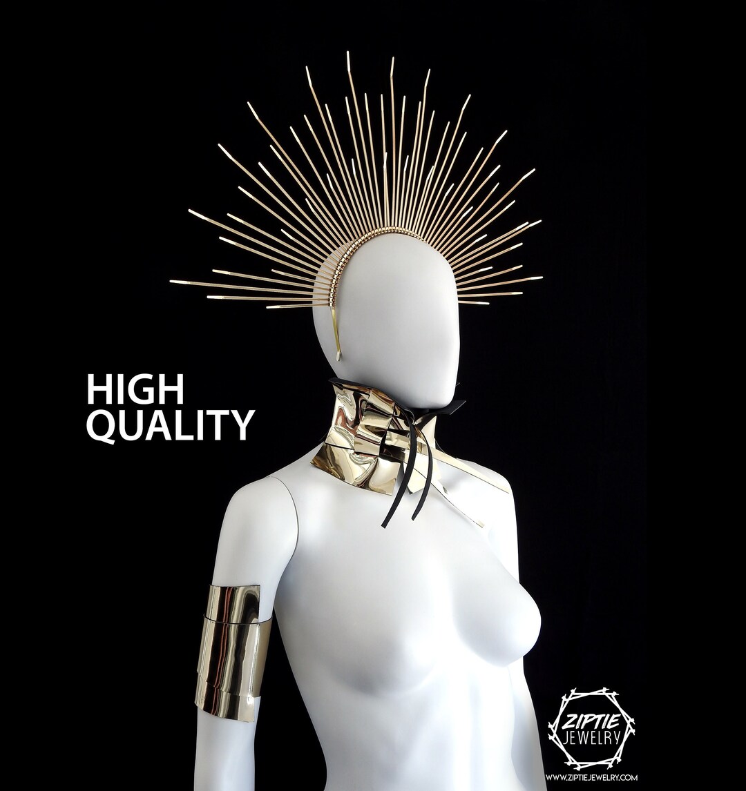 Zip Tie Spiked Halo Crown / Fashion Headband Halo / Mary Halo Crown ...