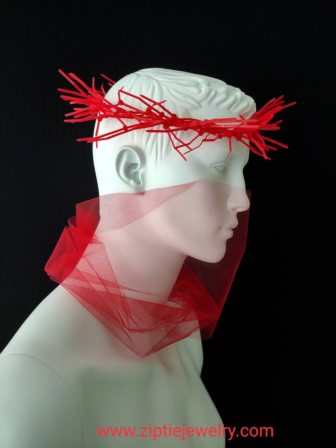 Red Jesus Thorns Crown / Red Religious Headpiece / Crucifix Crown of ...