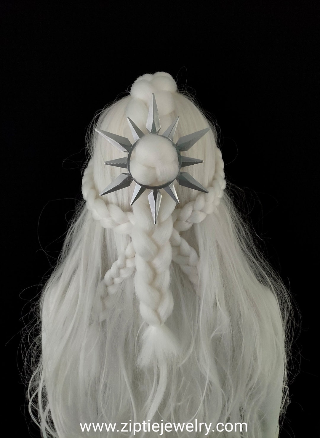 Silver or Gold Sunburst Hair Bun Crown - Etsy
