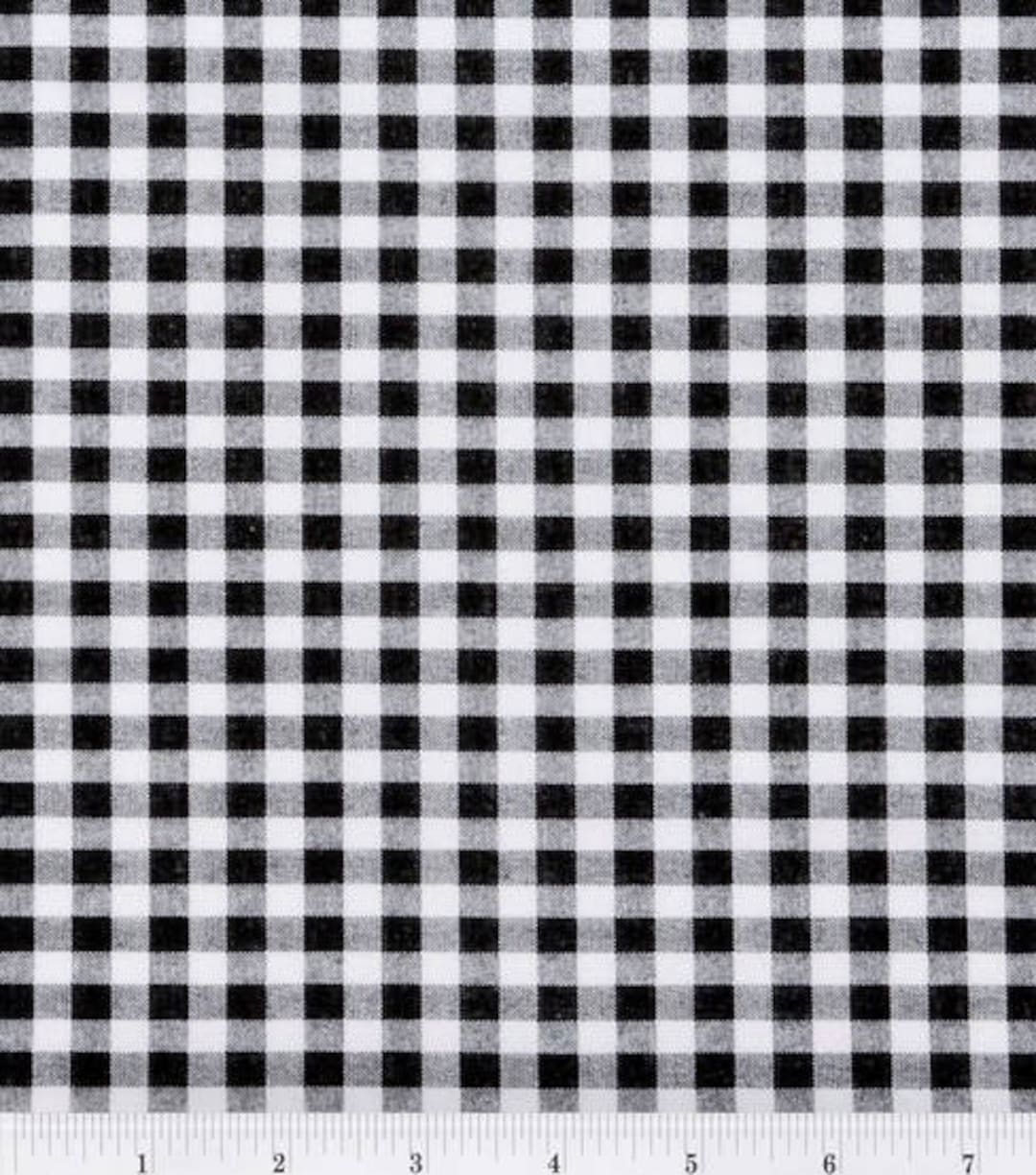 Black Check Fabric, Quilting Fabric, Apparelfabric, Craftsupplies ...