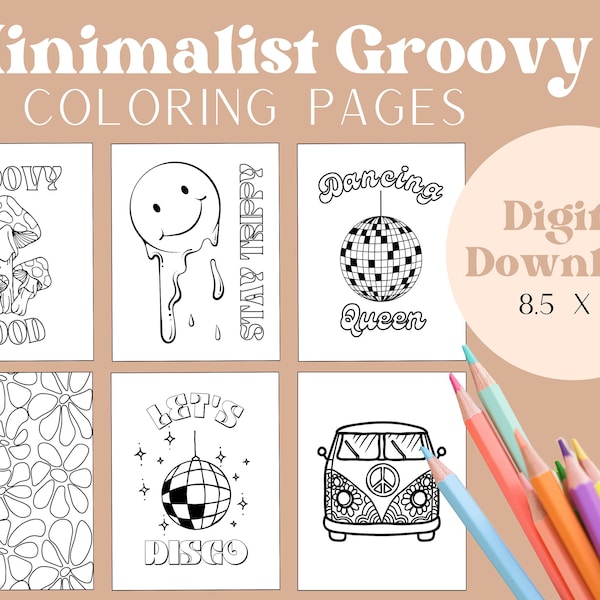 Groovy Coloring Page - Etsy