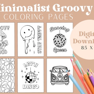 Minimalist Floral Coloring Pages for Adults: Digital Coloring Book ...