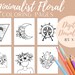 Minimalist Floral Coloring Pages for Adults: Digital Coloring Book ...