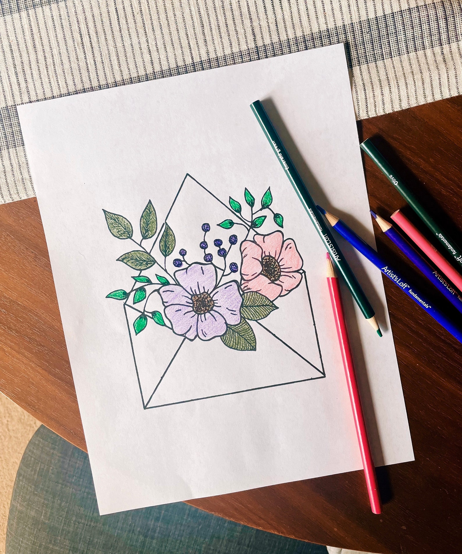 Minimalist Floral Coloring Pages for Adults: Digital Coloring Book ...