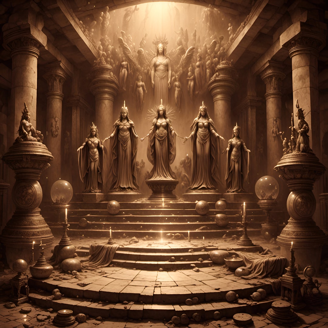 Temple Chamber 1 Digital Art 12x12 Inches - Etsy