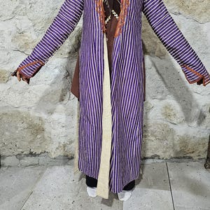 Antique Turkish Robe,purple Striped Dress,turkish Silk Kaftan,anatolian ...