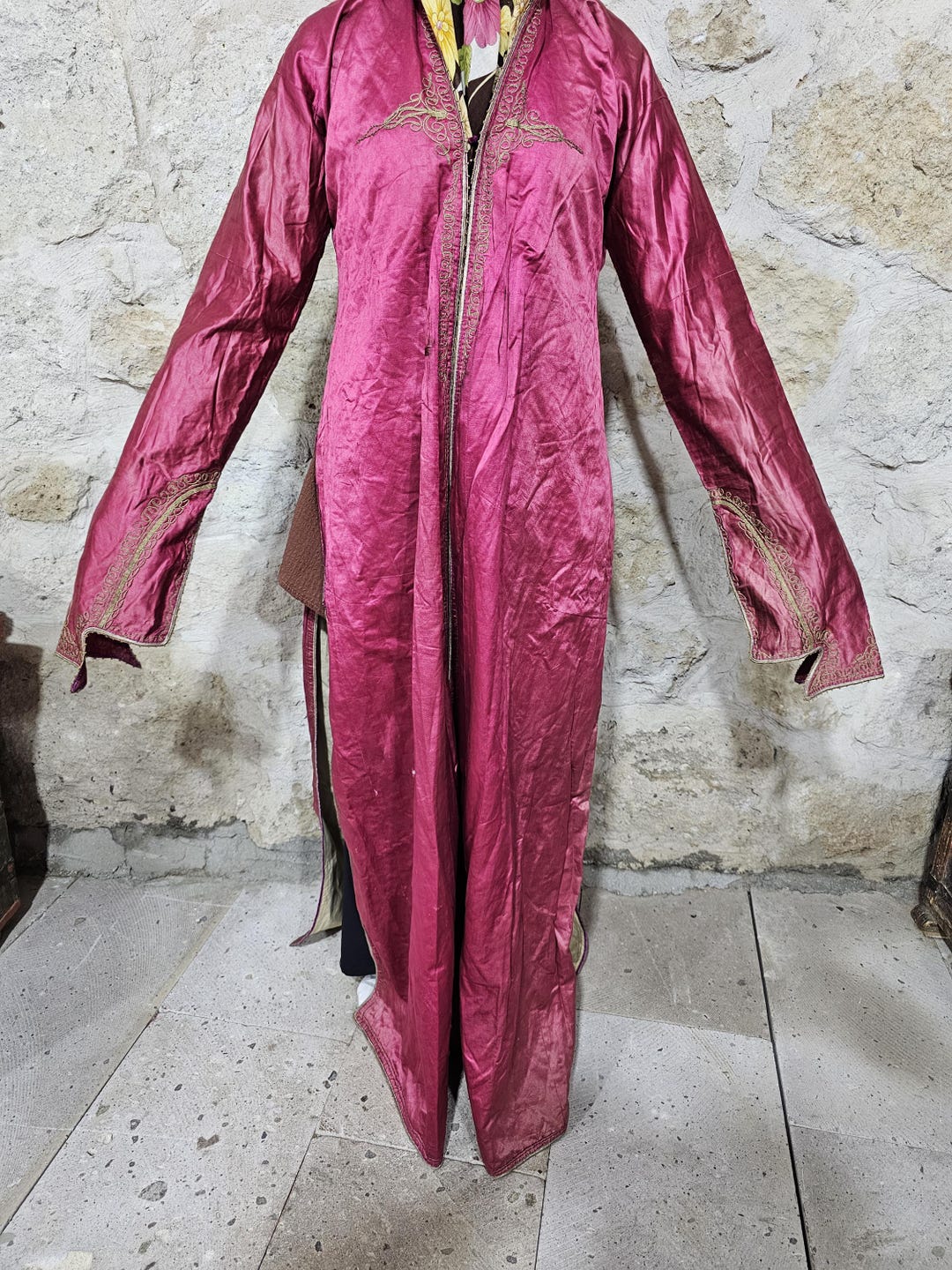 Antique Ottoman Silk Costume,turkish Entari,uç Etek Silk Kaftan!1405 - Etsy